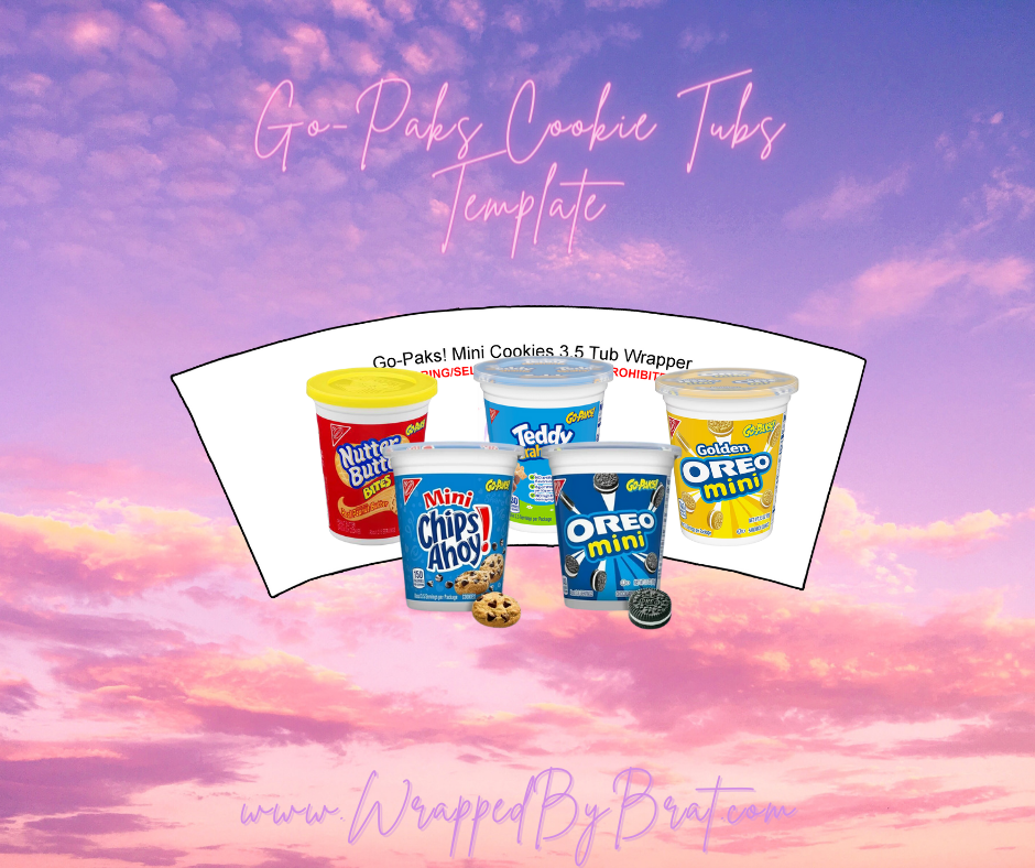 GoPaks Mini Cookies Tub Template – Wrapped By Brat