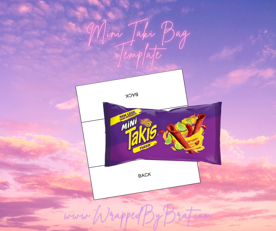 Mini Takis bag Template – Wrapped By Brat