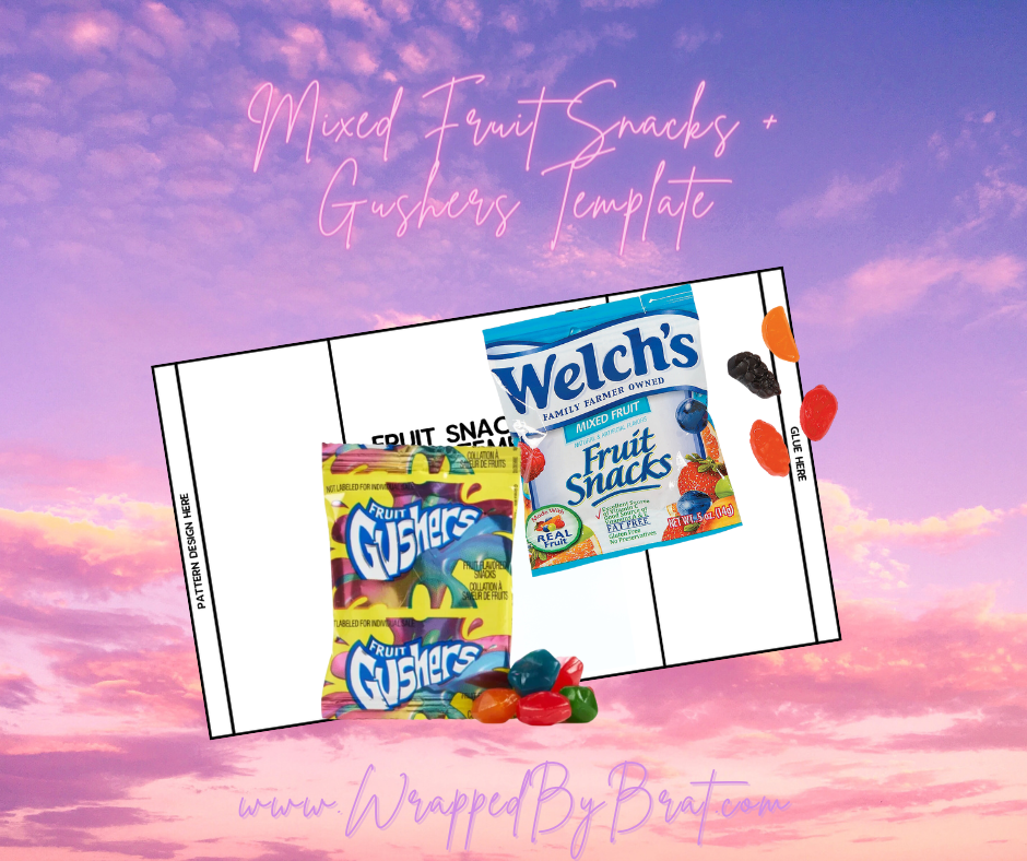 Mixed Fruit Snacks / Gushers Template – Wrapped By Brat