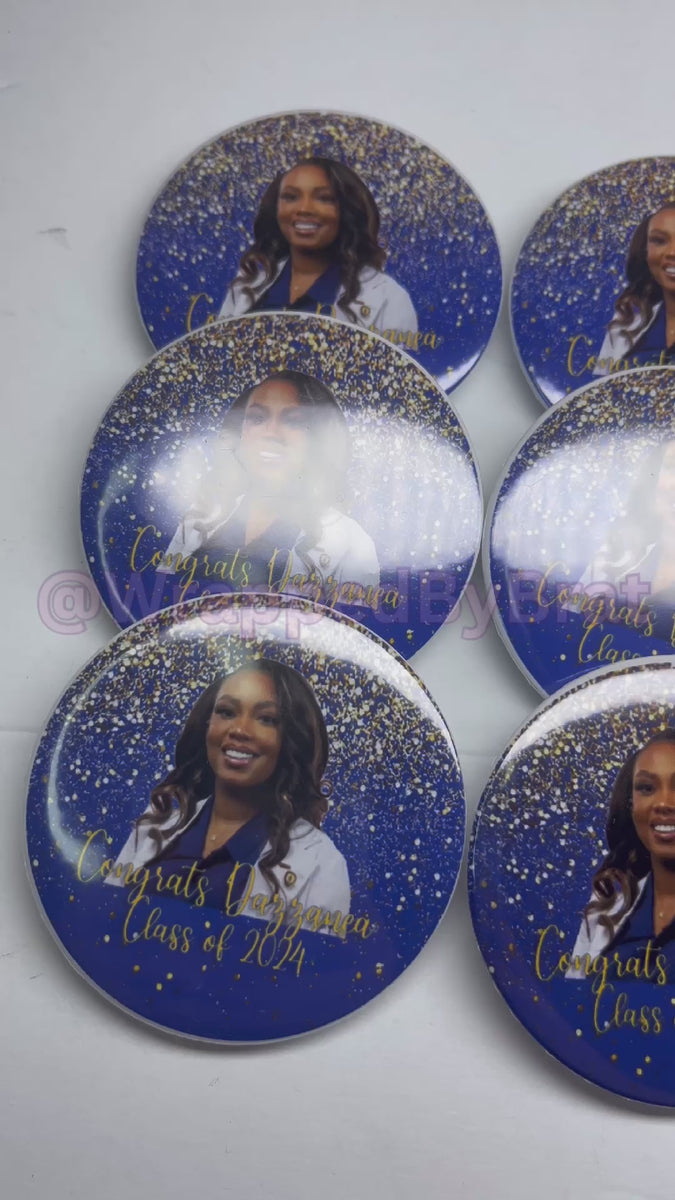 Graduation buttons – Wrapped By Brat